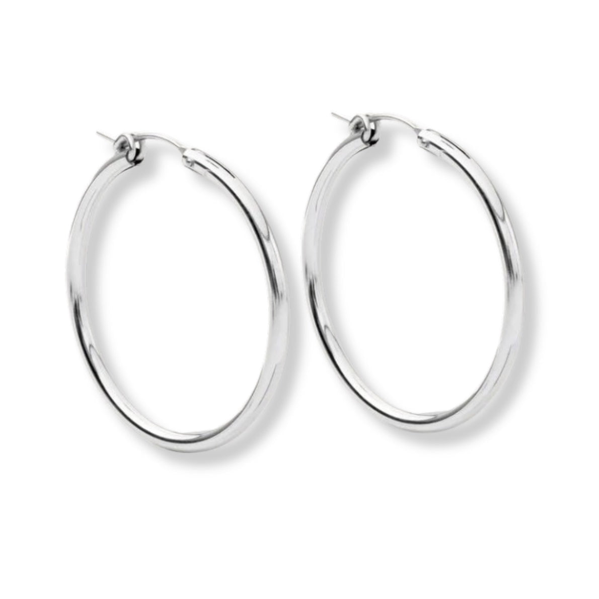 50mm Gold Hoop Earrings – Le Serey
