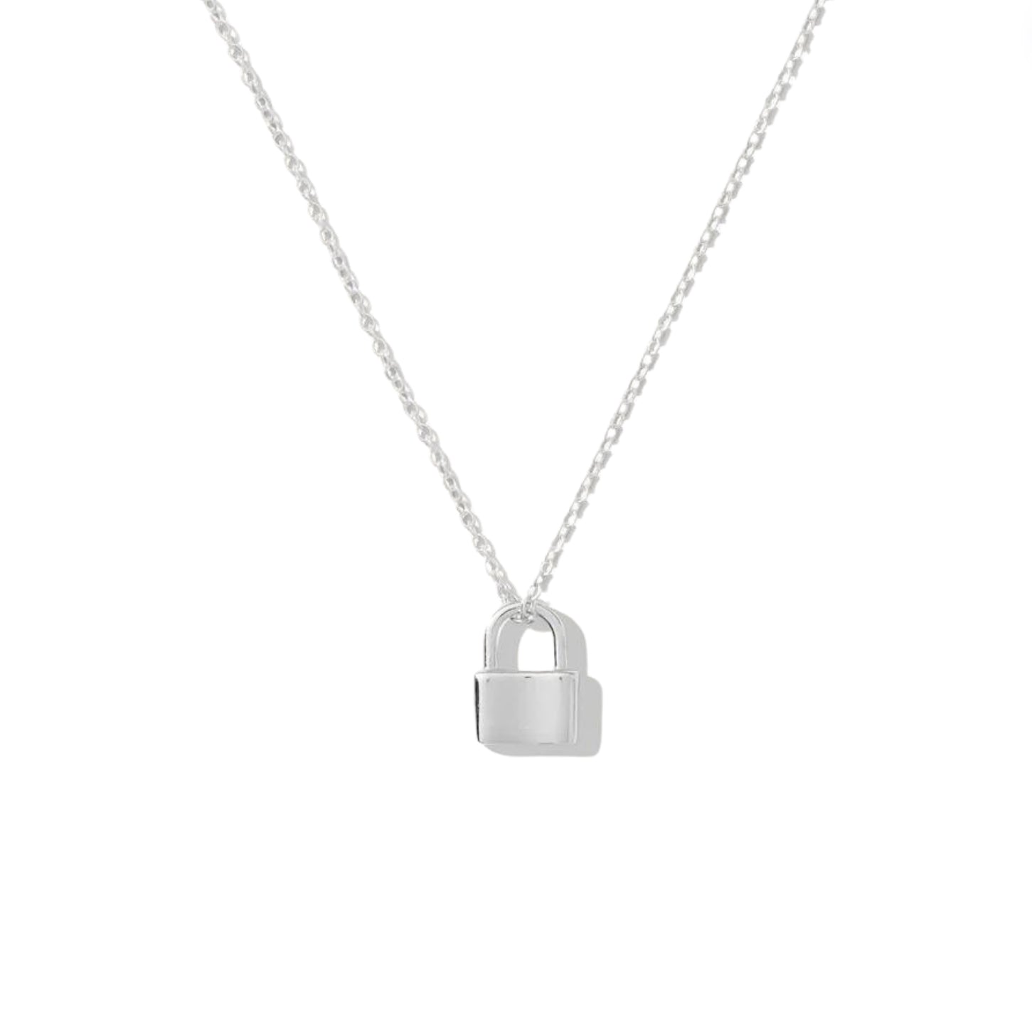 Tiny Lock Necklace Dainty Chain Gold Filled Sterling Silver – Le Serey