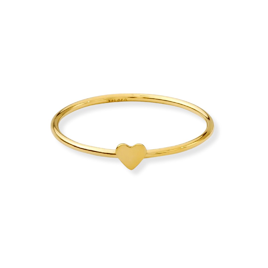 Tiny Heart Ring Stacking Rings in 14k Gold Filled Sterling Silver – Le Serey