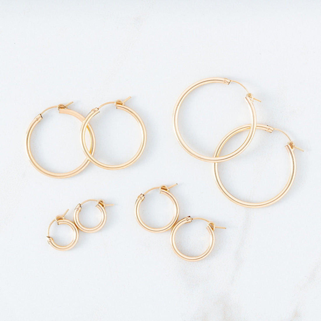 50mm Gold Hoop Earrings – Le Serey